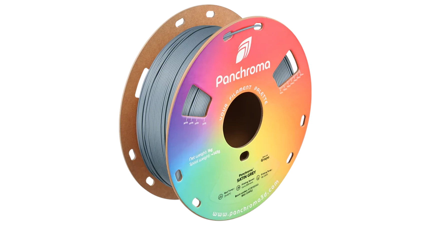 PolyMaker Panchroma PLA - Satin Szürke (régi nevén PLA+), 1.75mm, 1kg
