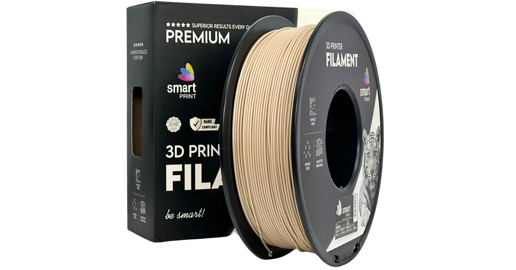 Smart Print PLA - Wood, 1.75mm, 1kg