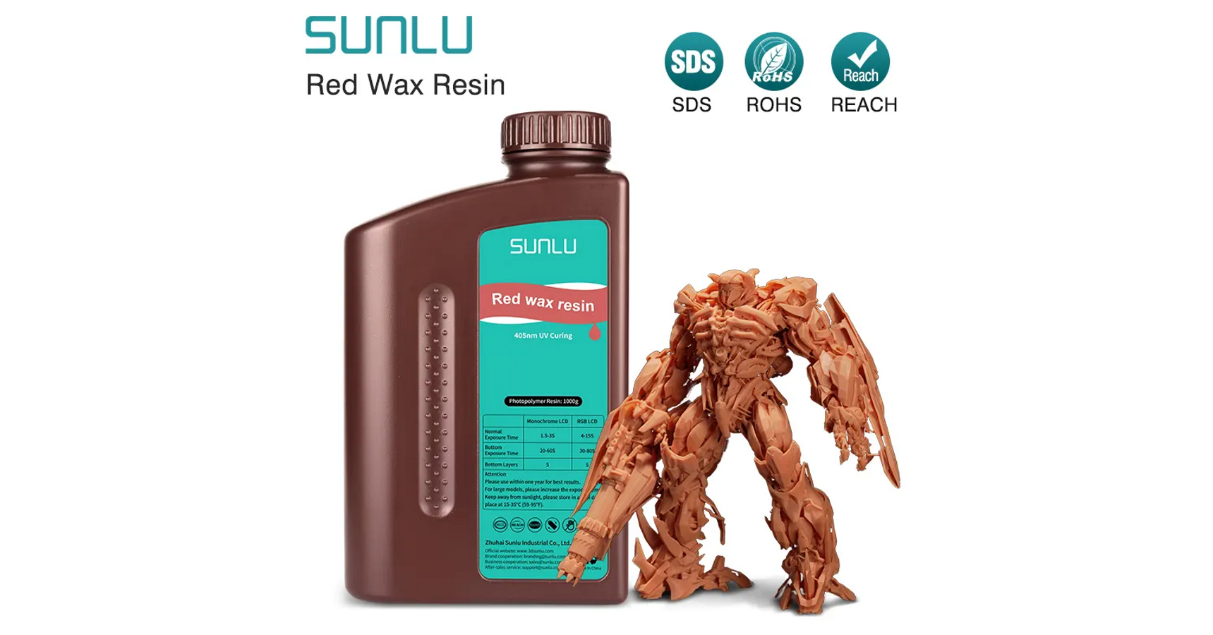 Sunlu Red Wax Resin, 1kg